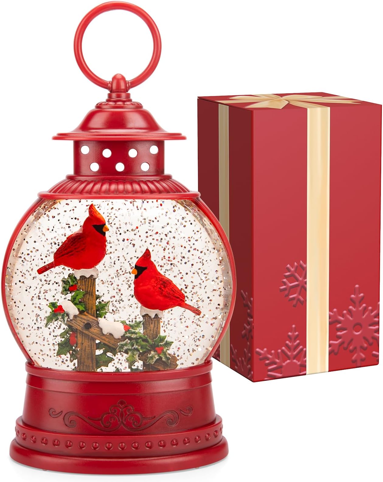 Amazon.com: Winter Snow Globe by RAZ Imports: 4.5 Inch Cardinal Snow ...