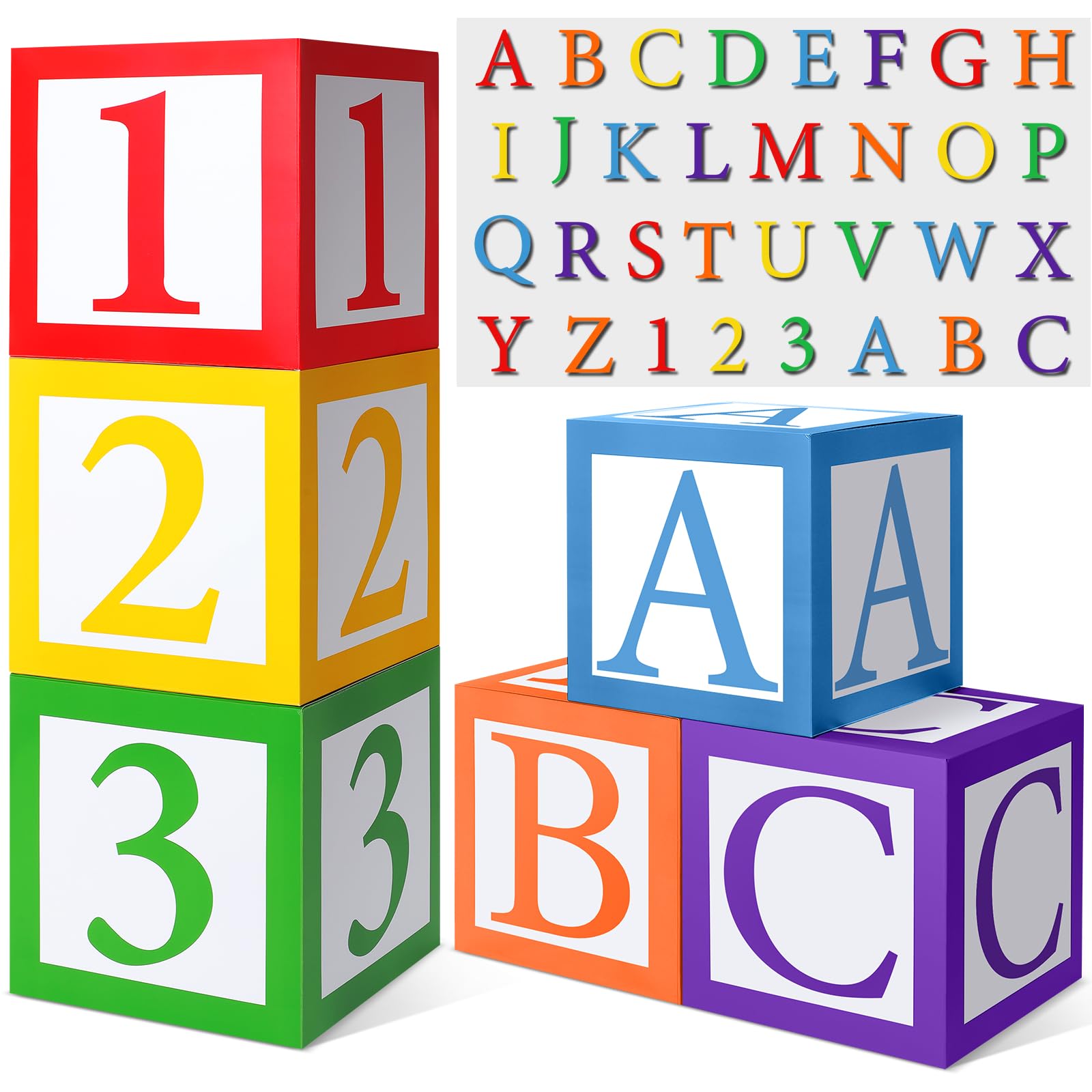 Amazon.com: ReliThick 6 Pcs Letter ABC Friend Street Party Boxes with ...