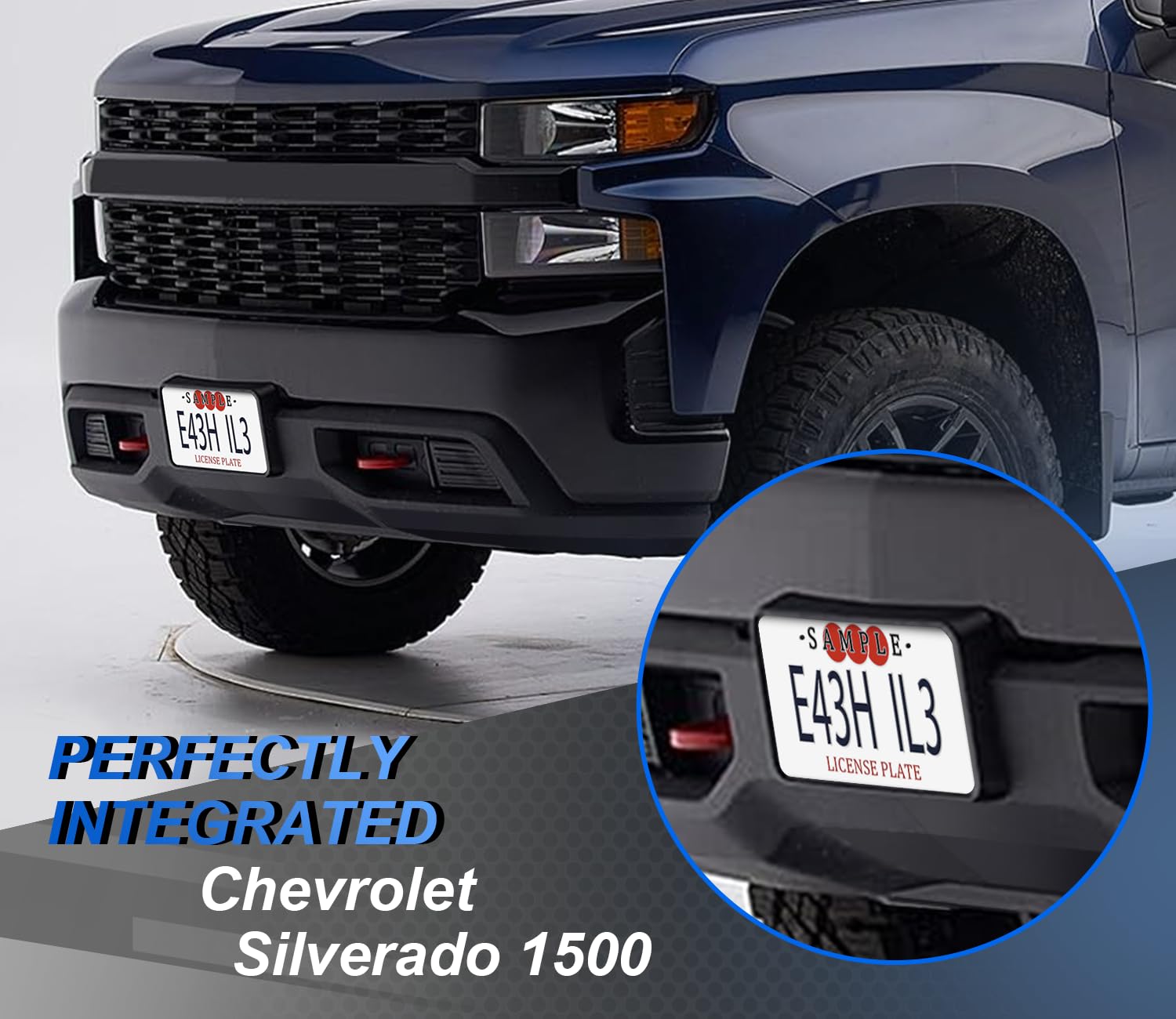 Snapklik.com : Front License Plate Frame For Chevy Silverado 1500 2019 ...