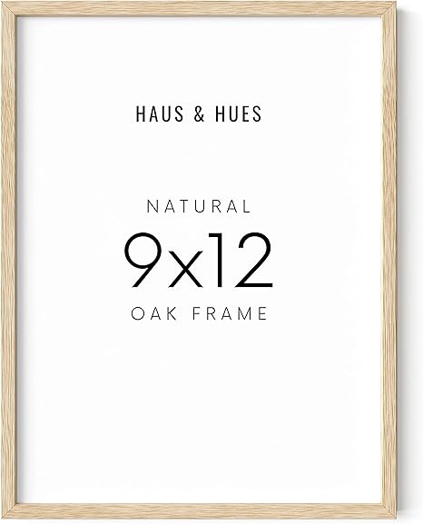 Amazon.com - HAUS AND HUES Beige Oak Wood 9x12 Picture Frame - Modern ...