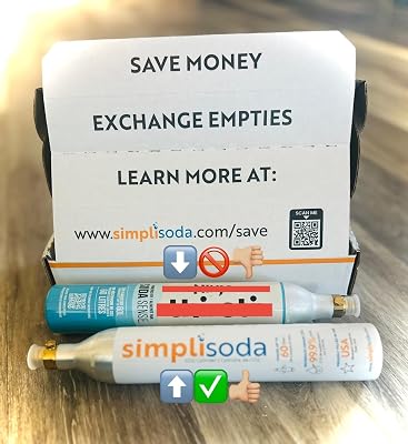 SimpliSoda 60L CO2 Canister Cylinders - Compatible w/Sodastream India ...