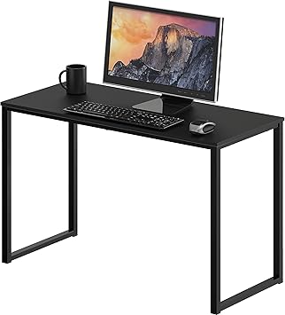 SHW Mission 32-Inch Home Office Computer Desk, 81 x 40 cm, Black ...
