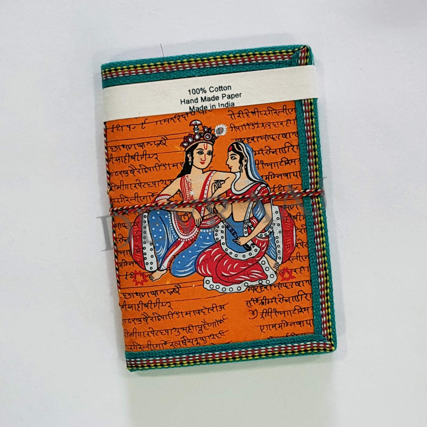 DEVRAAJ Handmade Paper Radha-Krishna Diary 5"x7" (Orange) : Amazon.in ...