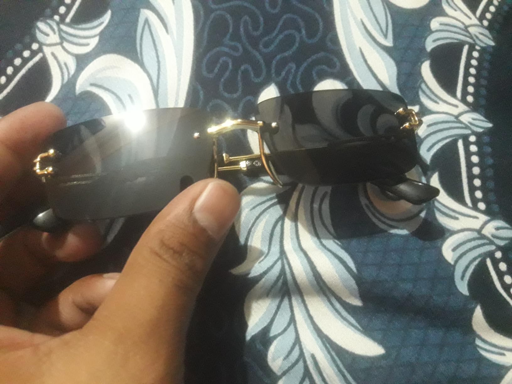 Buy mashamart Rectangle MC STAN Unisex Non Polarized Sunglasses, Golden ...