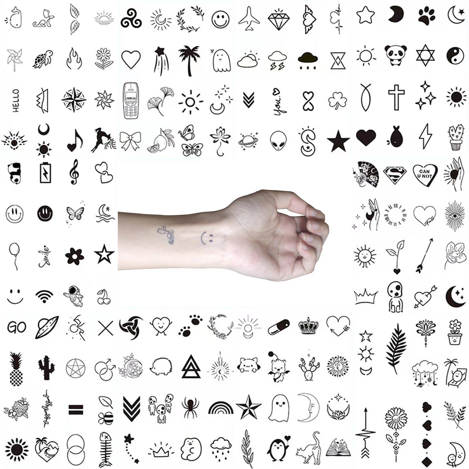 Amazon.com : OohFaice Small Temporary Tattoos for Adult Women, Tiny ...