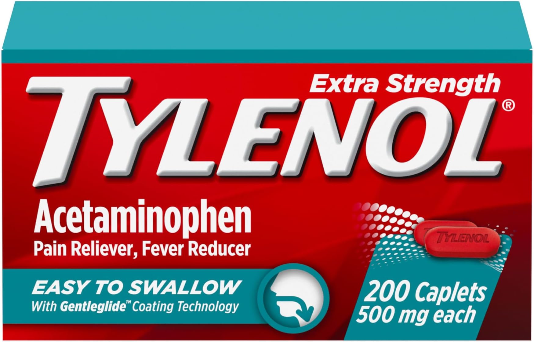 Amazon.com: Tylenol Extra Strength Easy to Swallow Acetaminophen, Pain ...