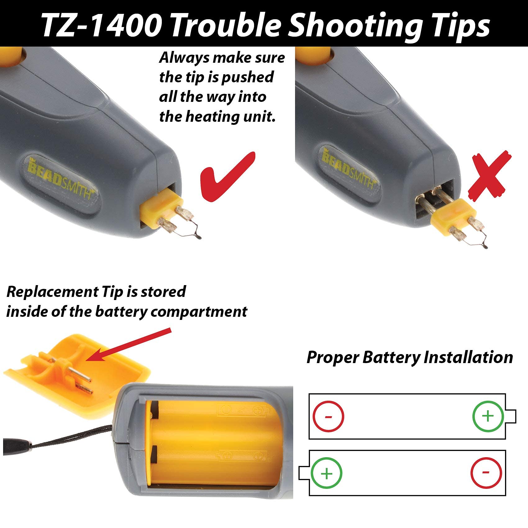 The Beadsmith Ultra Thread Zap, Thread Burner, 3", Push Button, Battery ...
