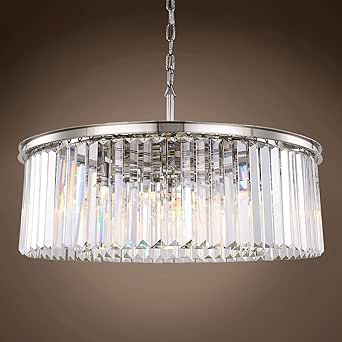 Crystal Prysm Clear Crystal Prism 10 Light 43.5" Polished Nickel ...