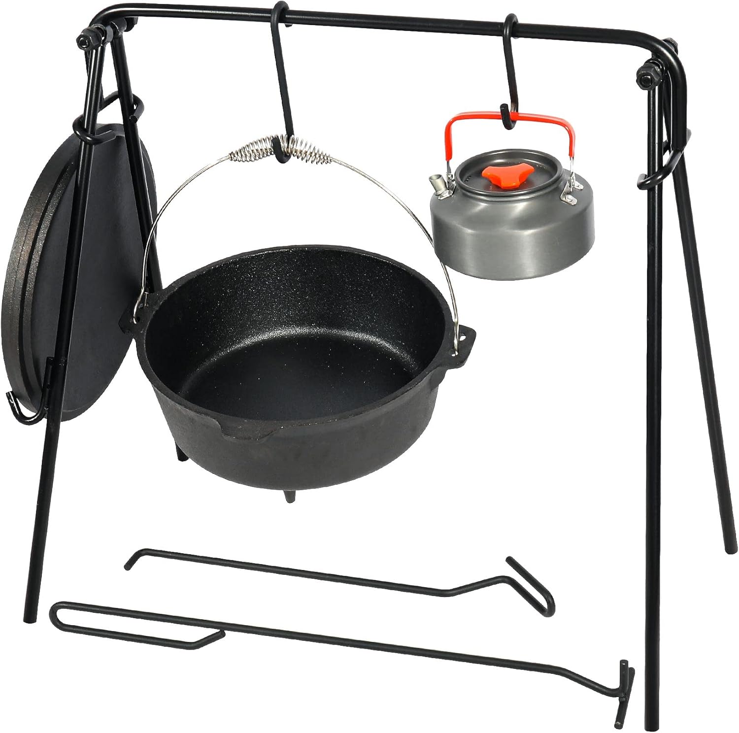 Amazon.com : REDCAMP Campfire Cooking Stand, Portable Grill Swing with ...