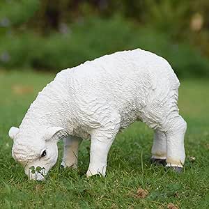Amazon.com : POCHY Sheep Garden Statues, Farm Animal Sculpture, Outdoor ...