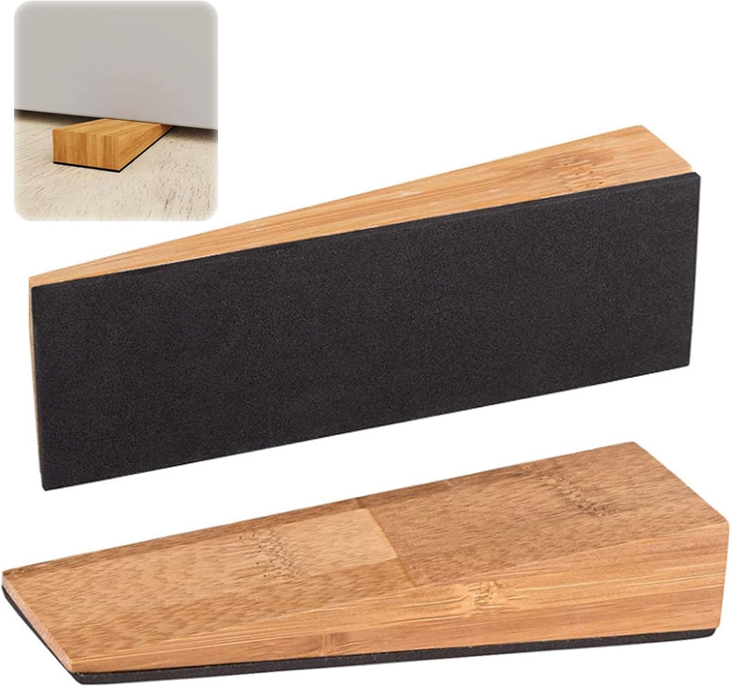 2 Pcs Door Wedge, Doorstop, Door Wedges, Doorstops Wedge, Wooden Door ...
