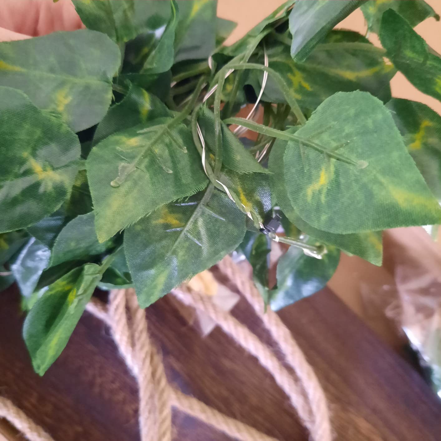$6/mo - Finance LUNKOEN Ivy Lighting Organize String Wooden Hanging ...