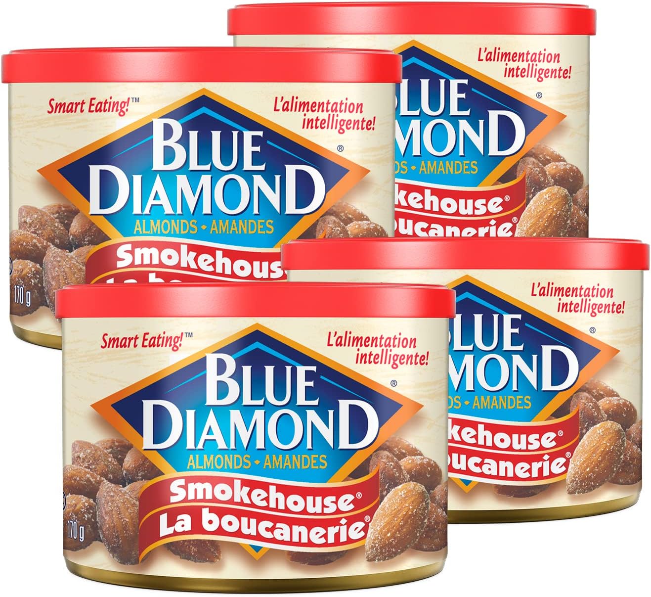 Blue Diamond Almonds Smokehouse Flavored Snack Nuts, Resealable Can ...