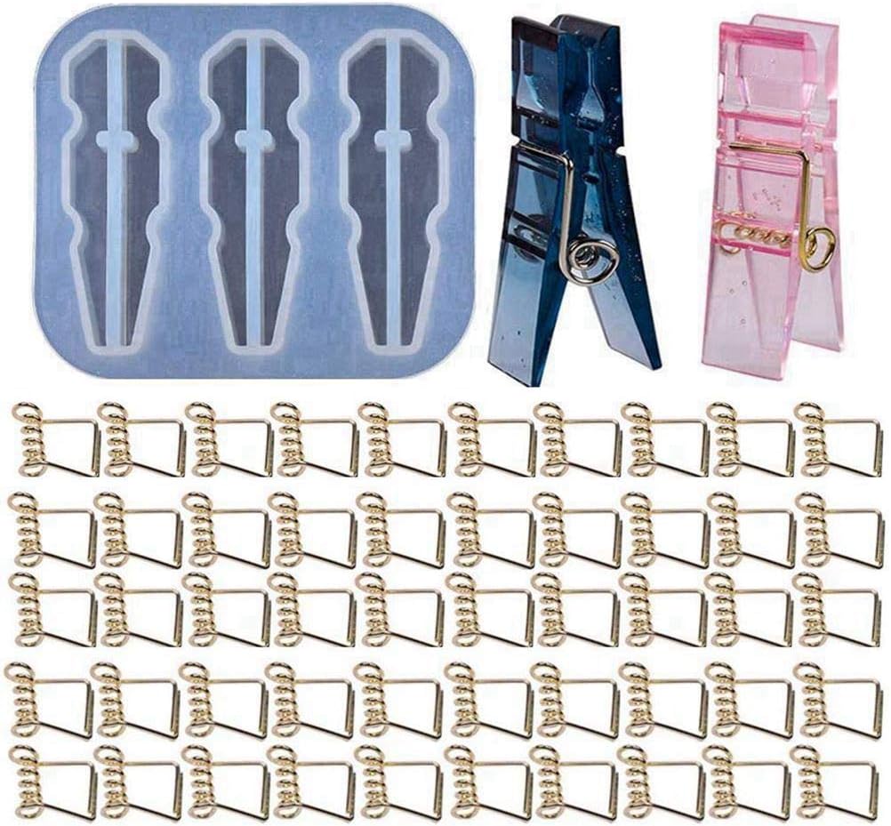 Amazon.com: Resin Molds Silicone, DIY Clothes Clip Epoxy Casting Mold ...