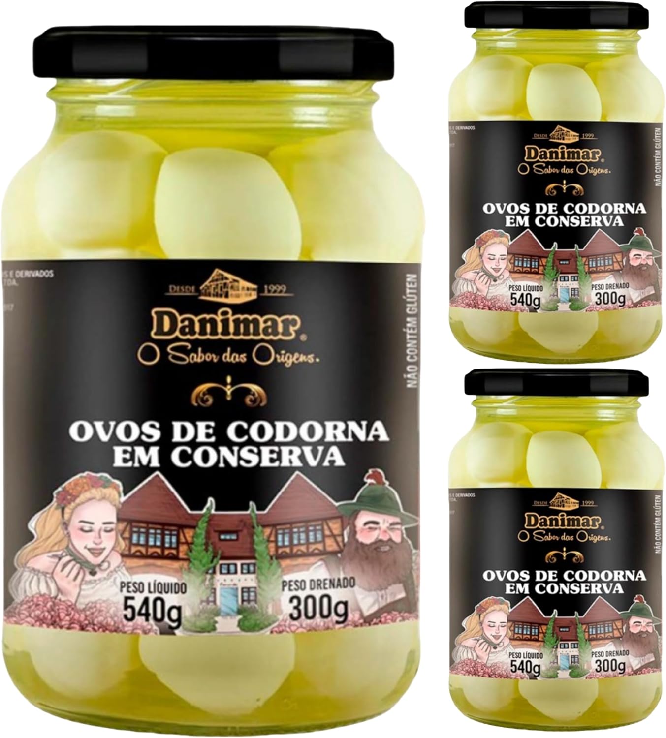 Ovos de Codorna Danimar Kit 3 vidros | Amazon.com.br