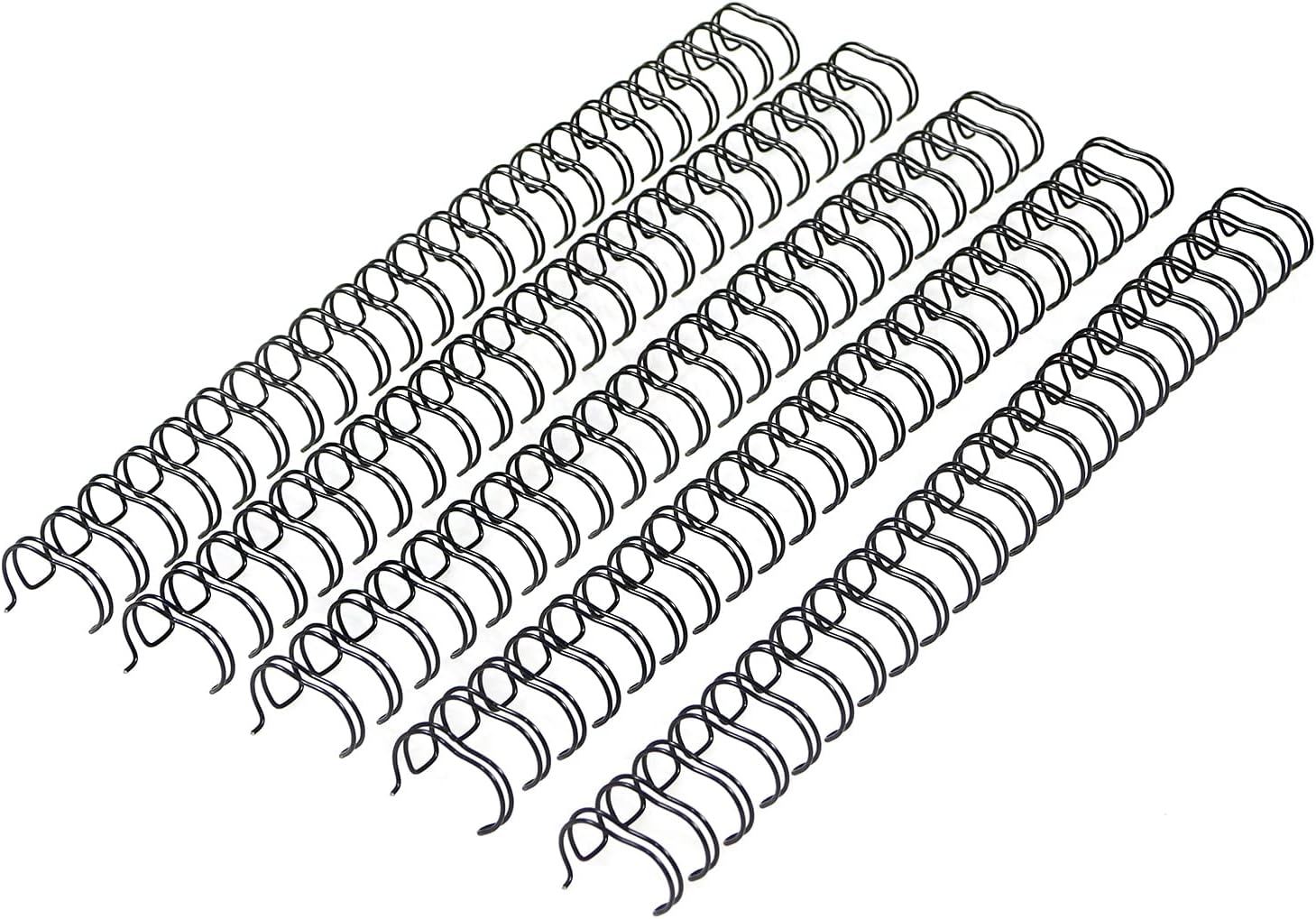 RAYSON Wire Binding Spines, 50 Sheets, 9.5mm, 34 Loops, A4, Black, Pack ...