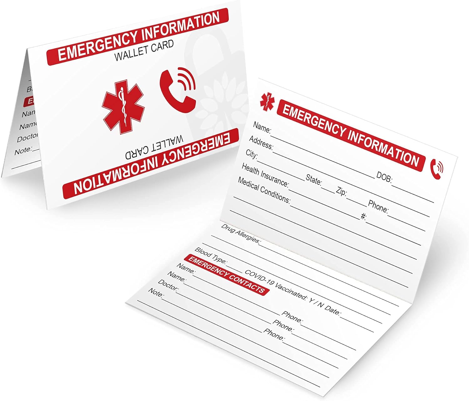 In Case Of Emergency Card Template – Mightyprintingdeals.com