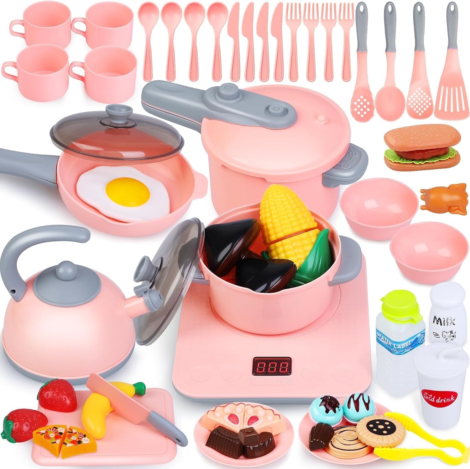 WOMDEE Kids Play Kitchen Toys Accessories, Womdee Kids pretend kitchen ...
