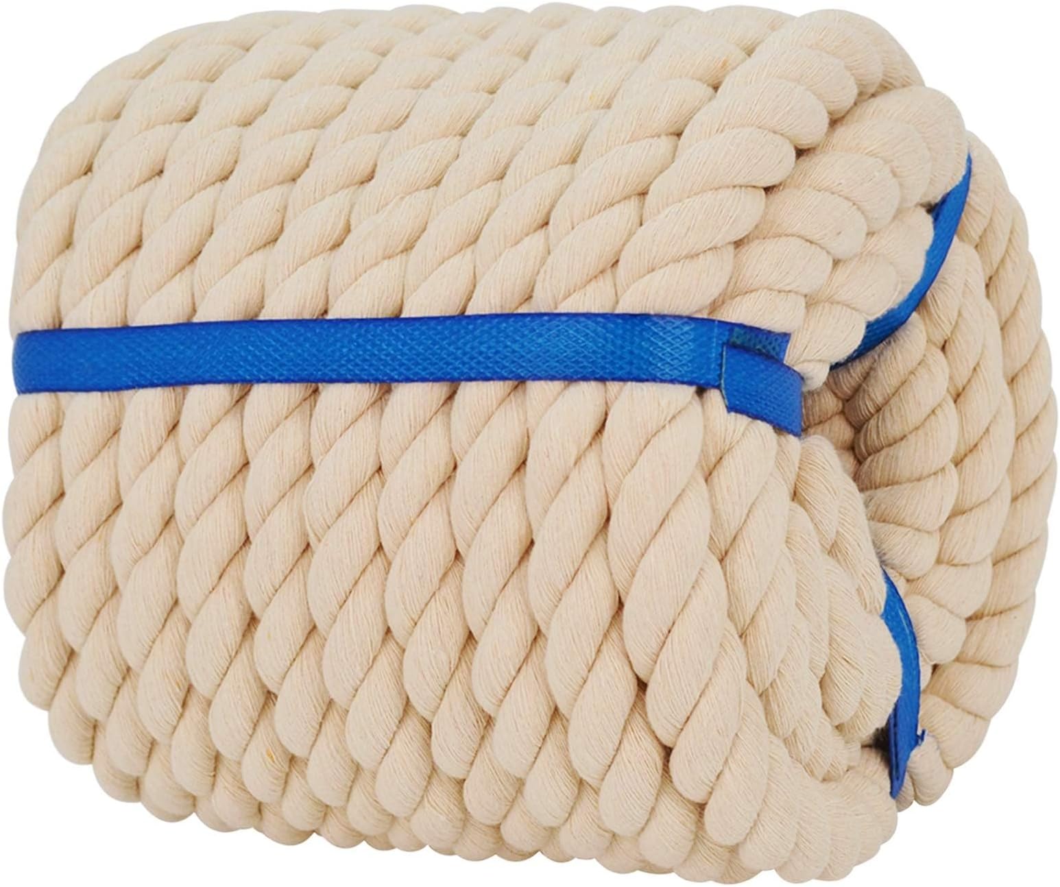 Amazon.com: 1OO% Natural Cotton Rope (3/4 Inch x 50 Feet) Strong Soft ...