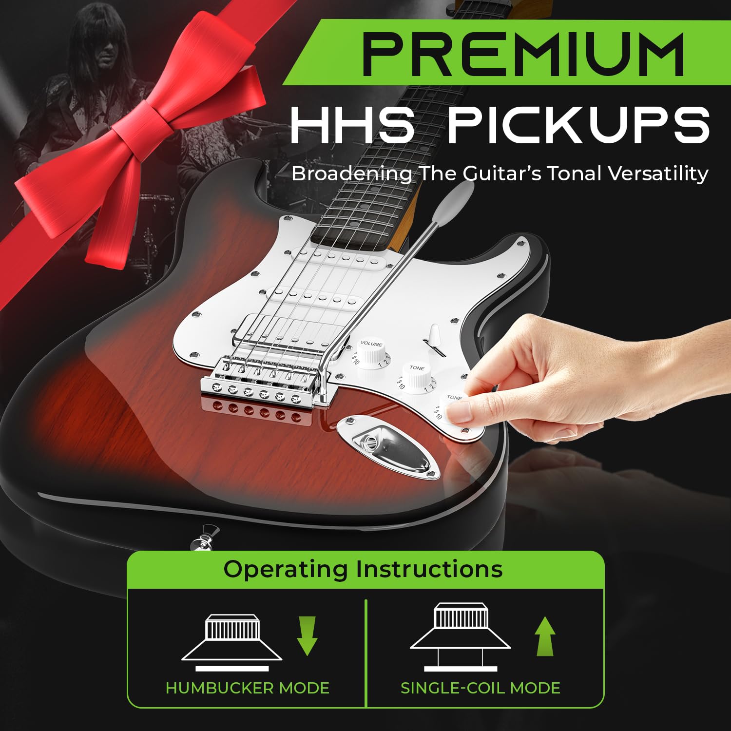 Snapklik.com : GearIT Electric Guitar Kit Bundle (Premium Mahogany ...