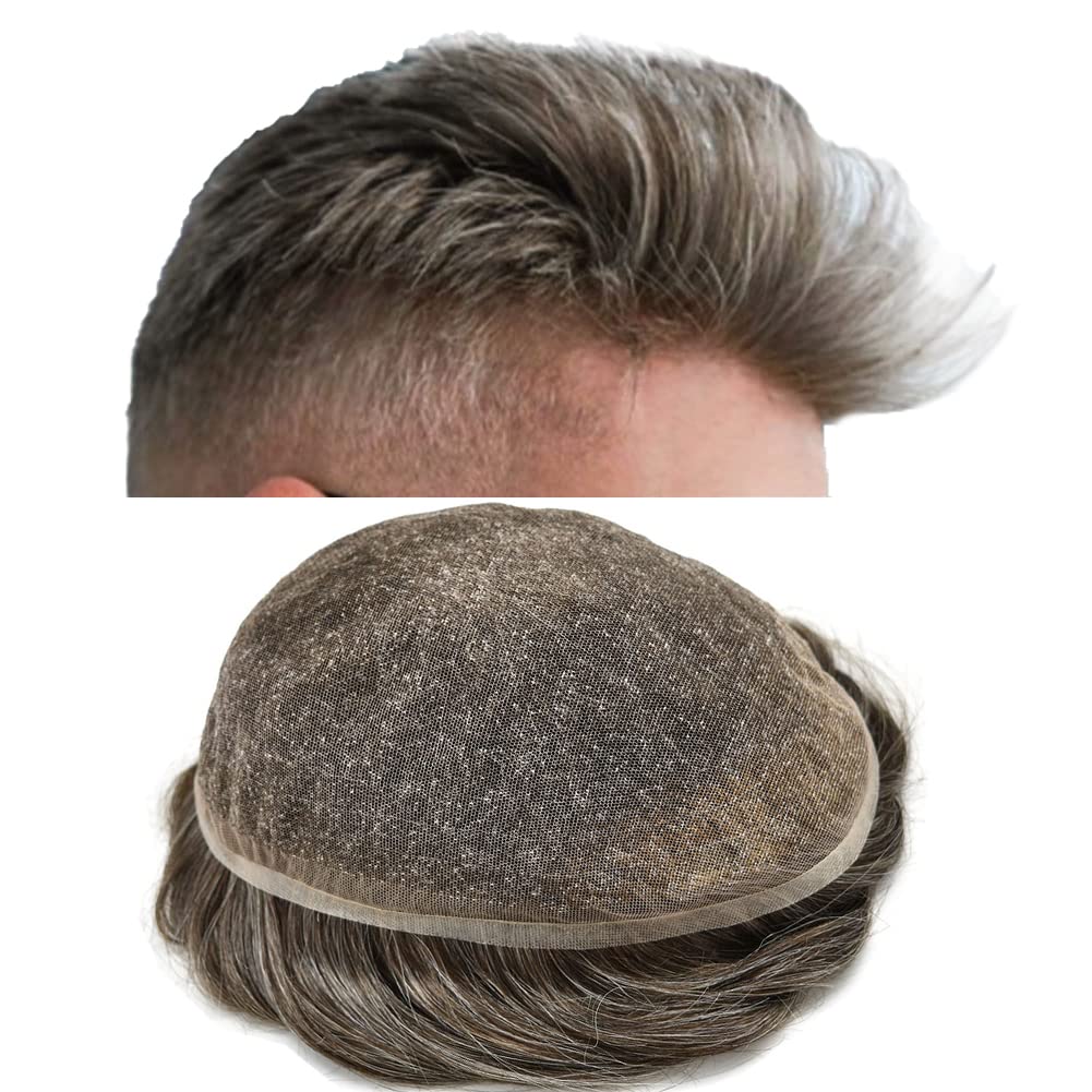 Amazon.com: Mens Toupee Full French Lace Toupee For Men Human Hair ...
