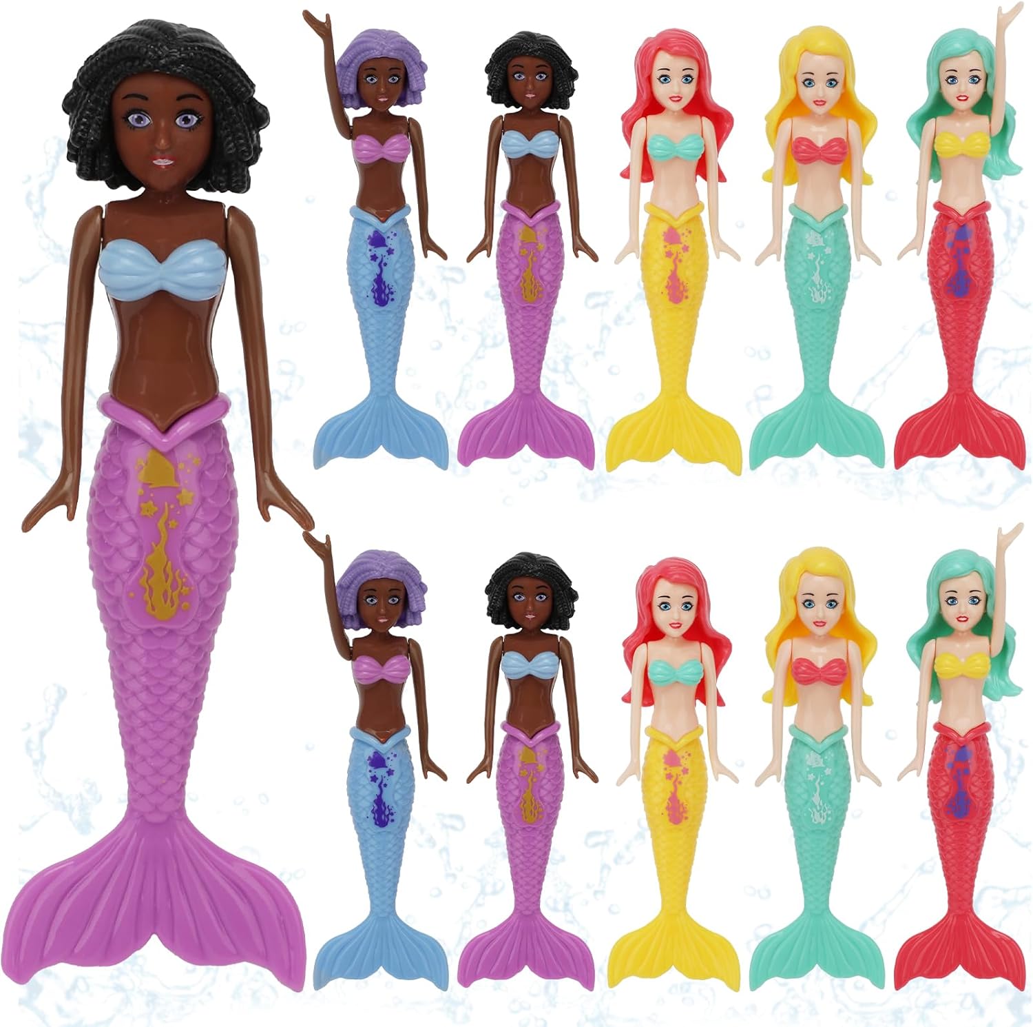 Amazon.com: HEYTIMI 10 Pack Dive Mermaids Underwater Diving Pool Toys ...