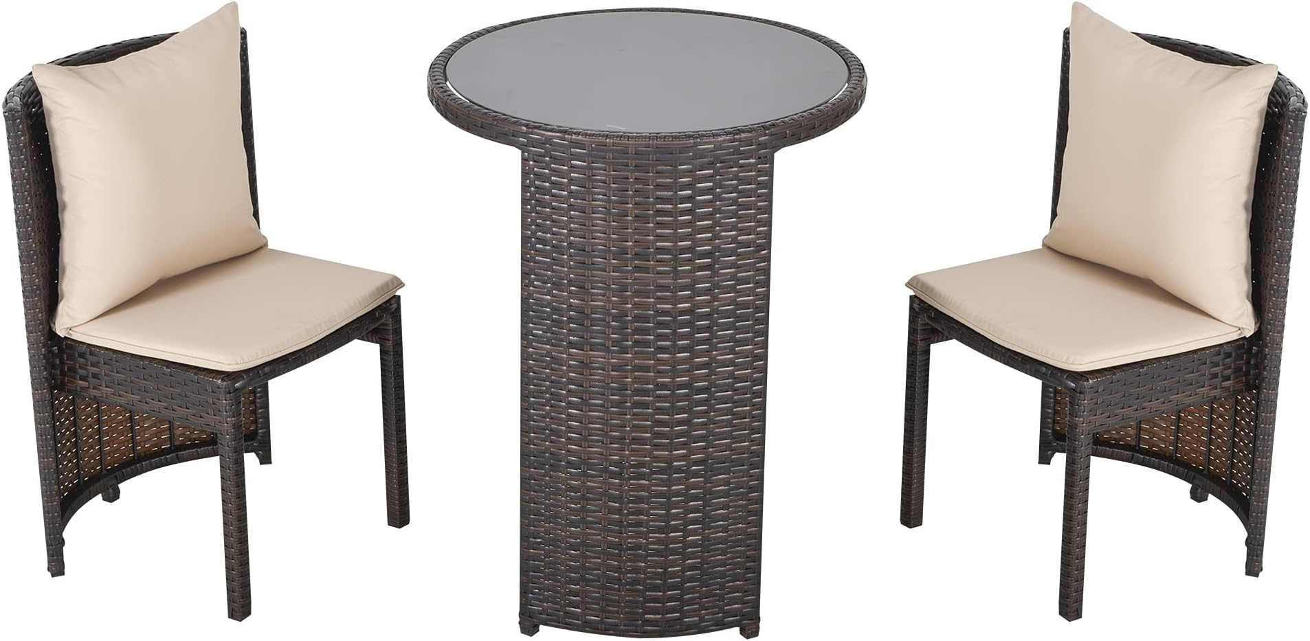 Outsunny Set 2 Pezzi Mobili da Giardino in Rattan Salvaspazio con 1 ...