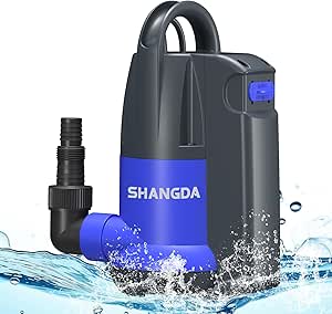 SHANGDA 1 HP Automatic Submersible Water Pump, Portable Sump Pump with ...