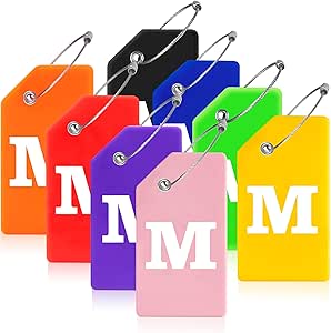 Amazon.com: 8 Pcs Initial Silicone Luggage Tag for Suitcase, 26 Letter ...