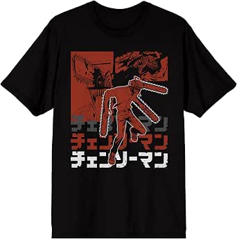 Chainsaw Man Slick Squad Tonal Art Men's Black Crew Neck Short Sleeve T ...