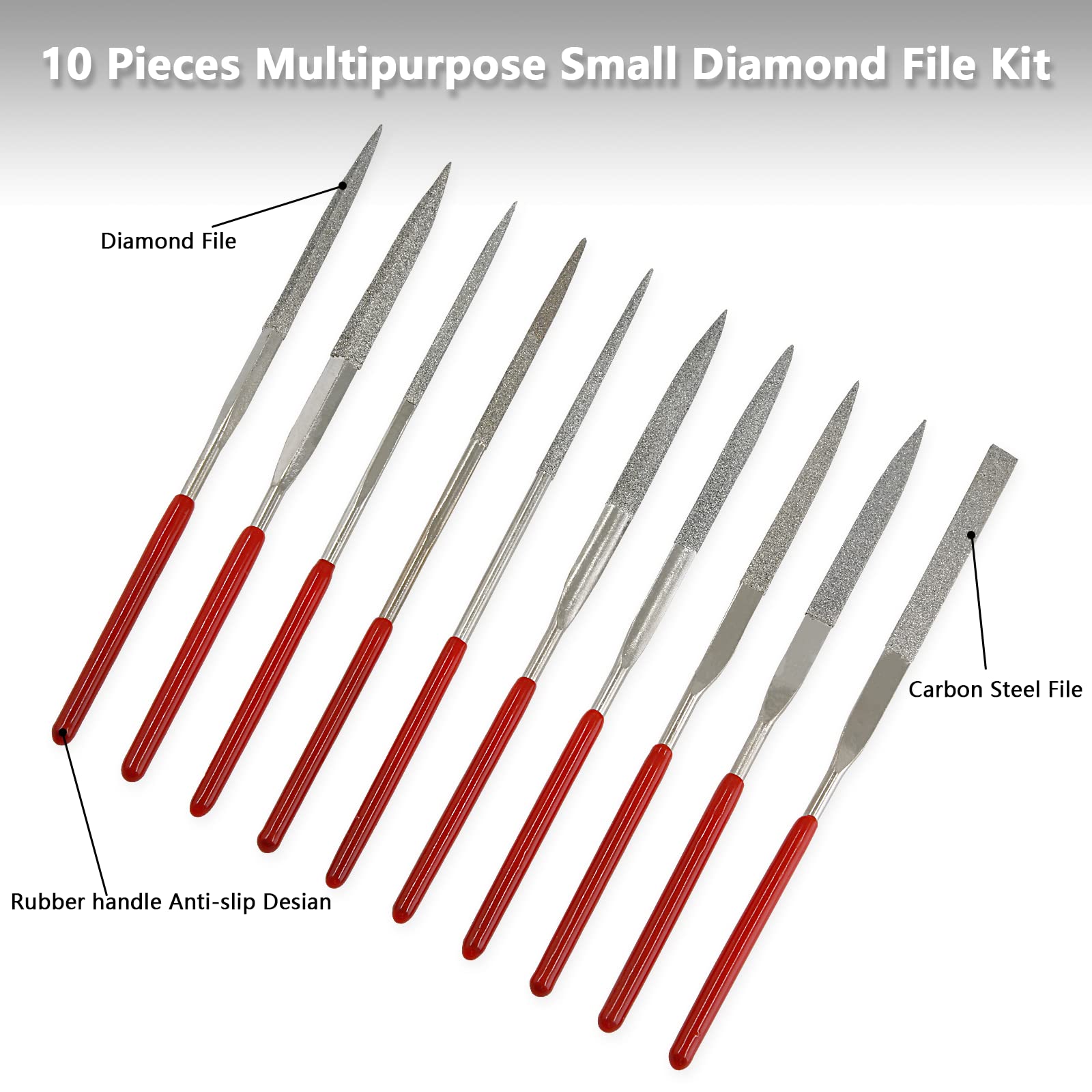 Snapklik.com : 10-Piece Mini Needle File Set, Multipurpose Small ...