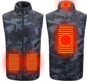 Amazon.com: Heated Vest unrestricted Movement for Men Women Unisex,4 ...
