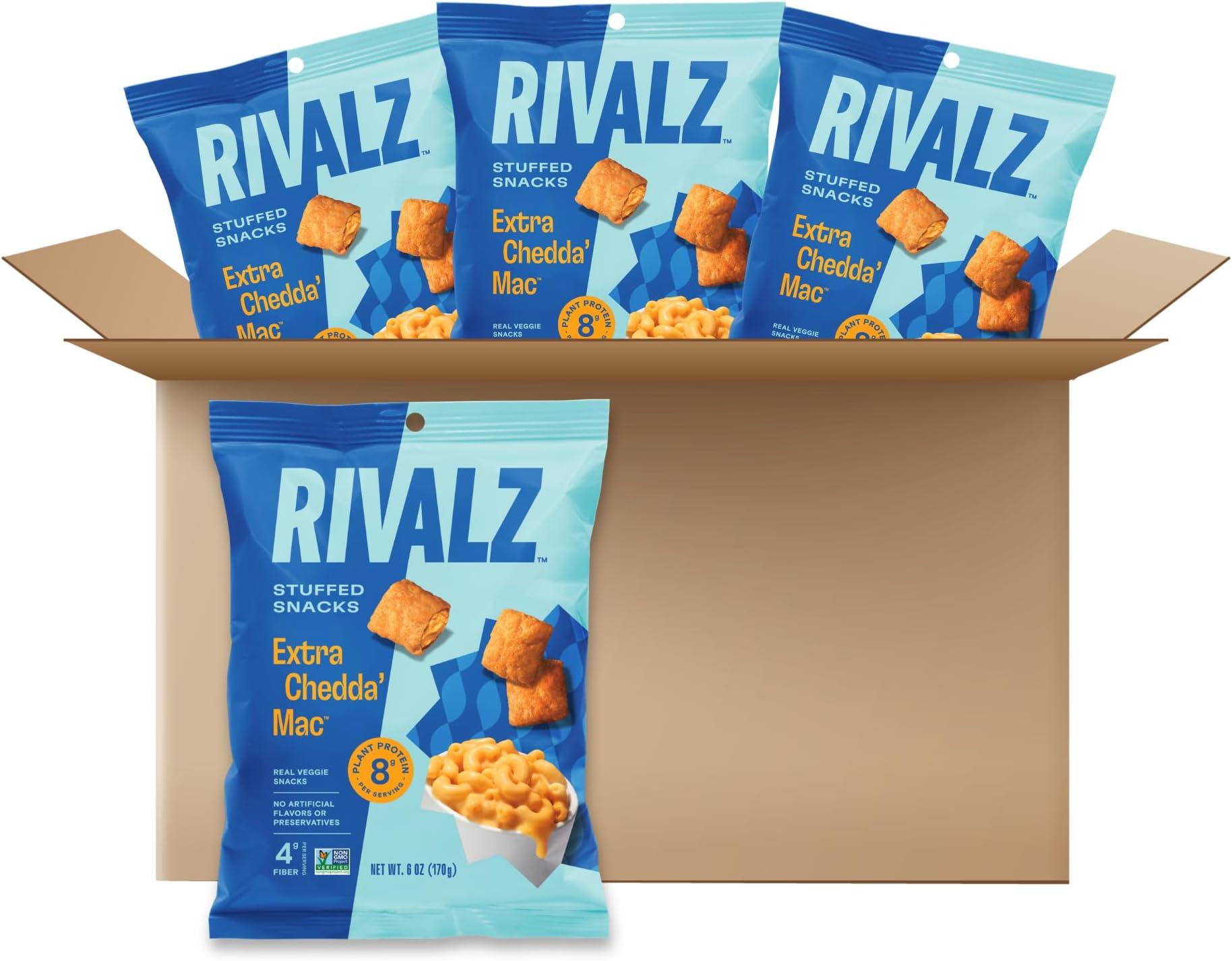 Amazon.com: Extra Chedda' Mac - High Protein, High Fiber Stuffed Snacks ...
