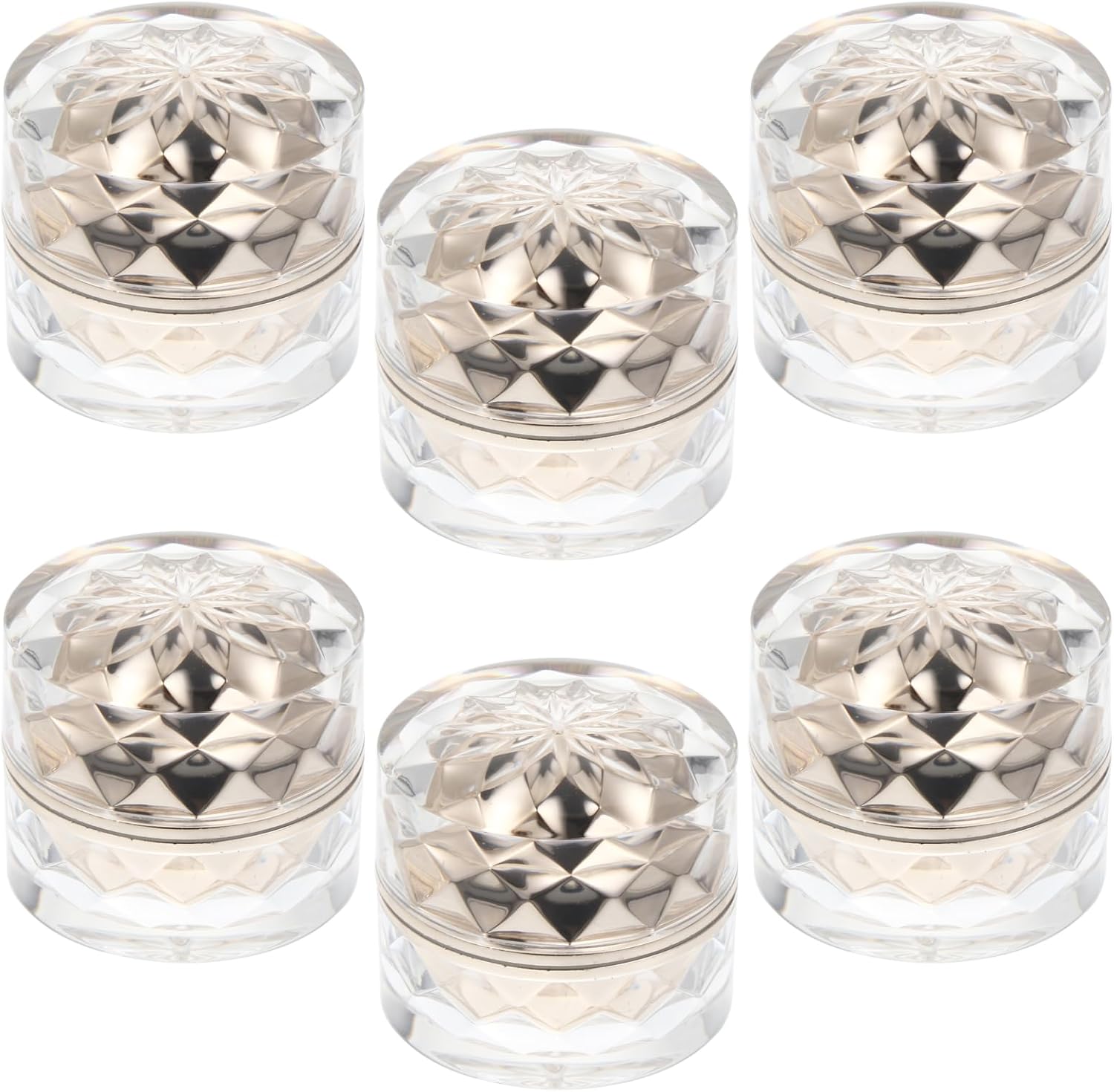 Amazon.com: Ipetboom 6pcs Acrylic Cream Box Containers with Lids Makeup ...