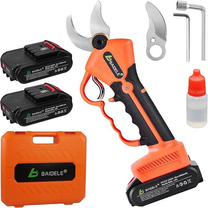 Akku Astschere 30mm, 21V Elektrische Astschere, mit 2 Stk. 2000mAh ...