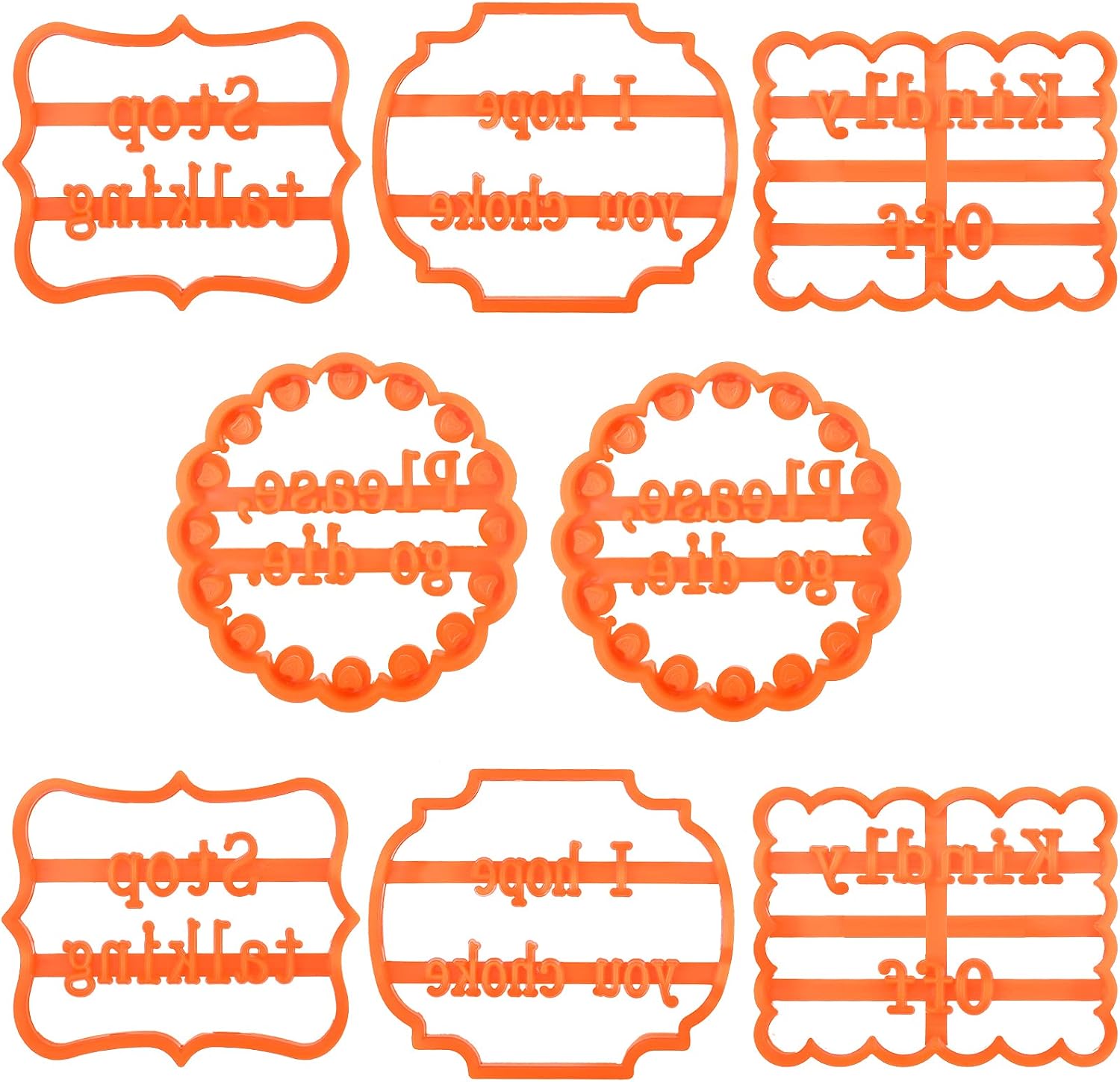 Amazon.com: 8 Pieces Funny Cookie Moulds Rude Cookie Molds for Baking ...