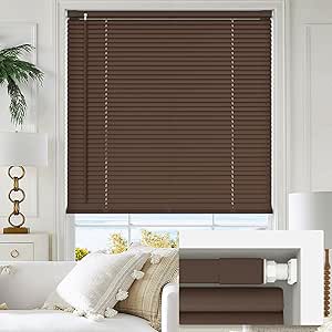Amazon.com: LazBlinds No Tools No Drill 1" Vinyl Mini Blinds, Cordless ...
