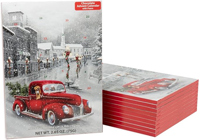 Amazon.com: Set of 10 Holiday Ride Chocolate Advent Calendars ...