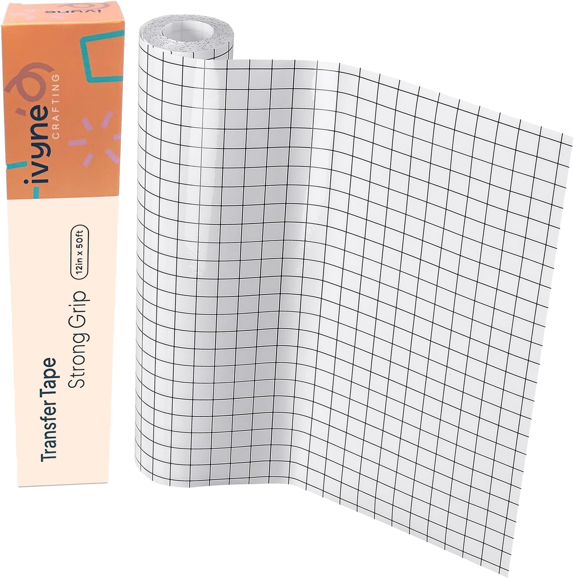 Amazon.com: Oracal 12" Roll Clear Transfer Tape w/Grid for Adhesive ...