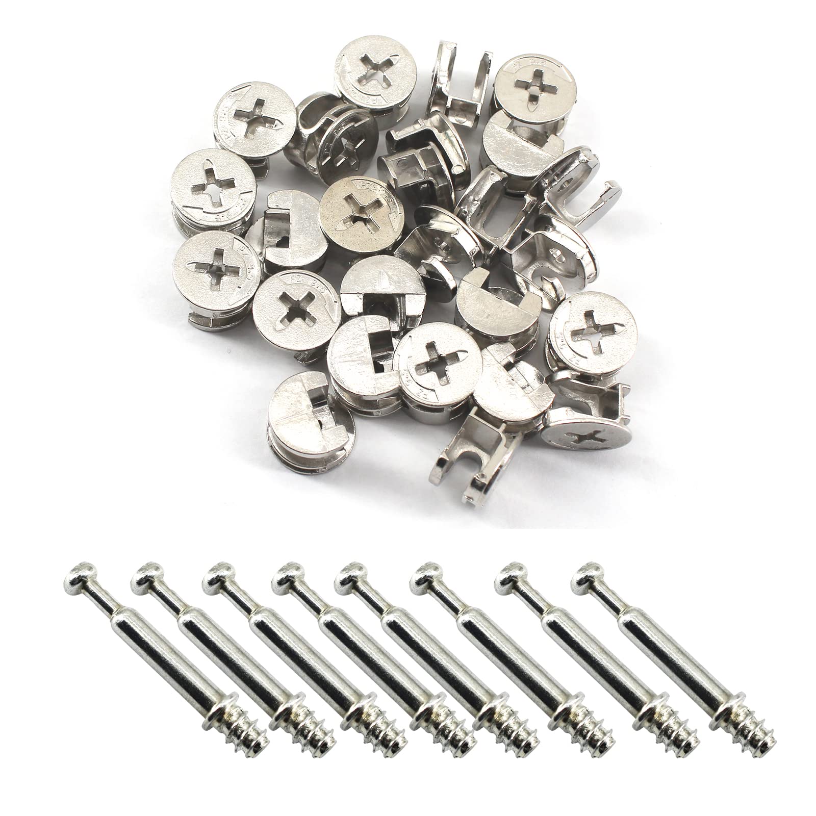 25Pcs Furniture Connecter Fixing Screws Eccentric Cam Lock with Metal ...