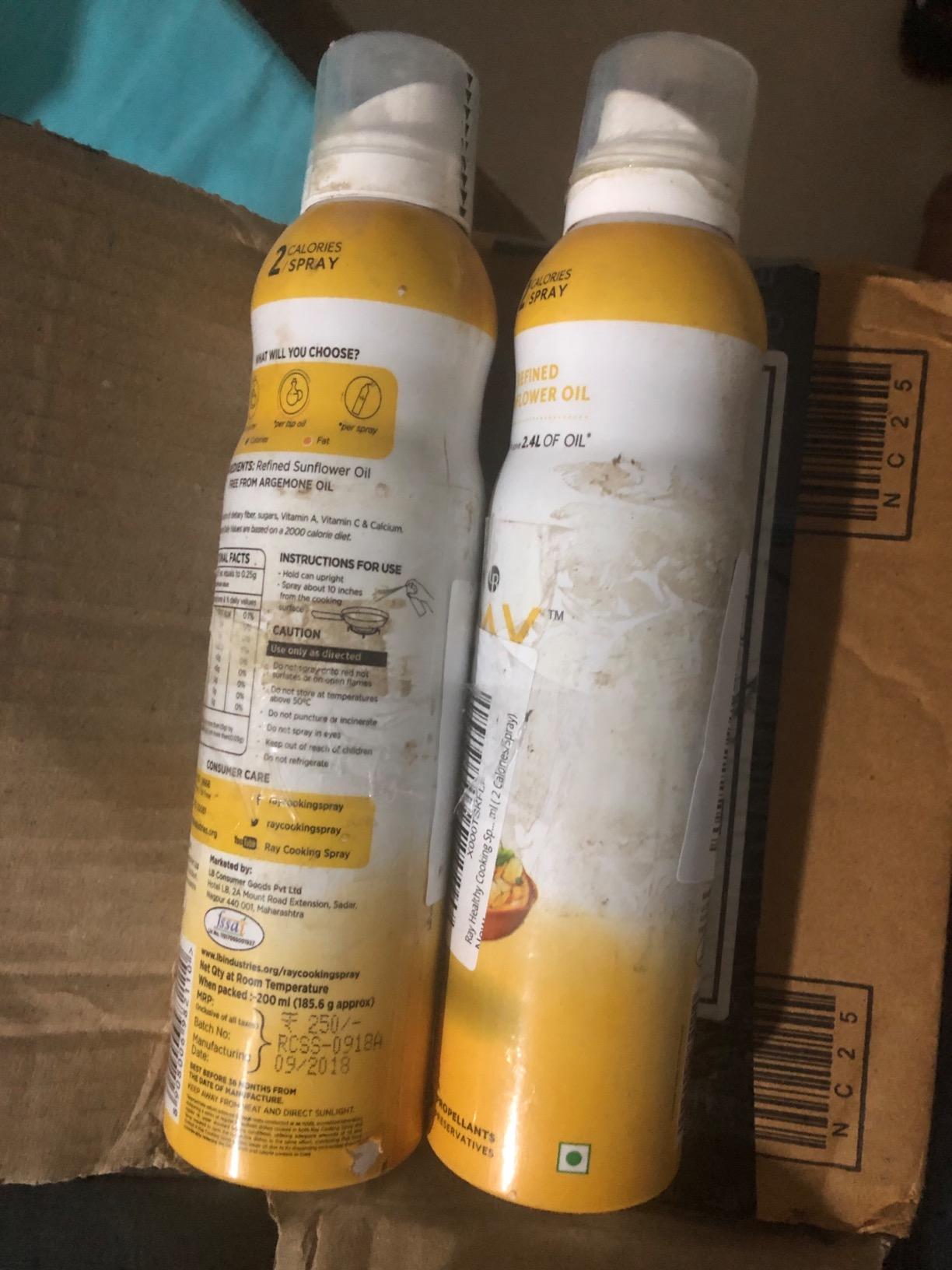 Ray Healthy Cooking Sp-Refined Sunflower Oil - 200 ml Each (2 Calories ...