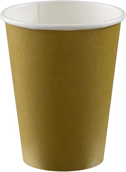 Amazon.com: Vibrant Gold Paper Cups (Pack of 50) - 12 oz. - Perfect for ...