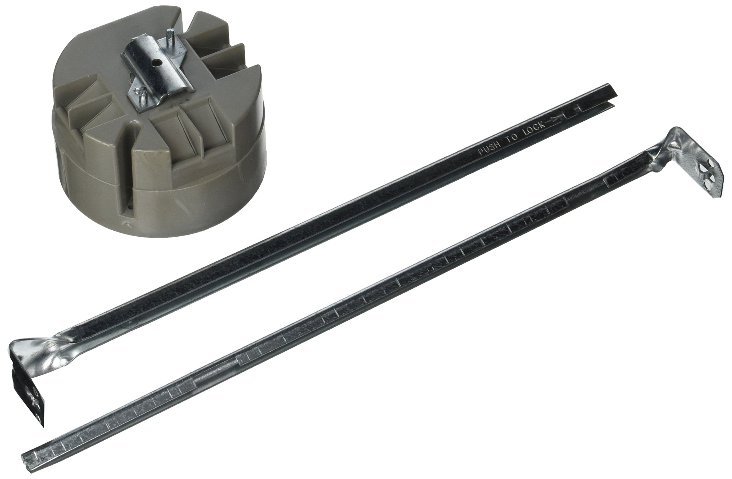 Raco 7826RAC Round Nonmetallic Ceiling Box with Expandable Bar Hanger ...