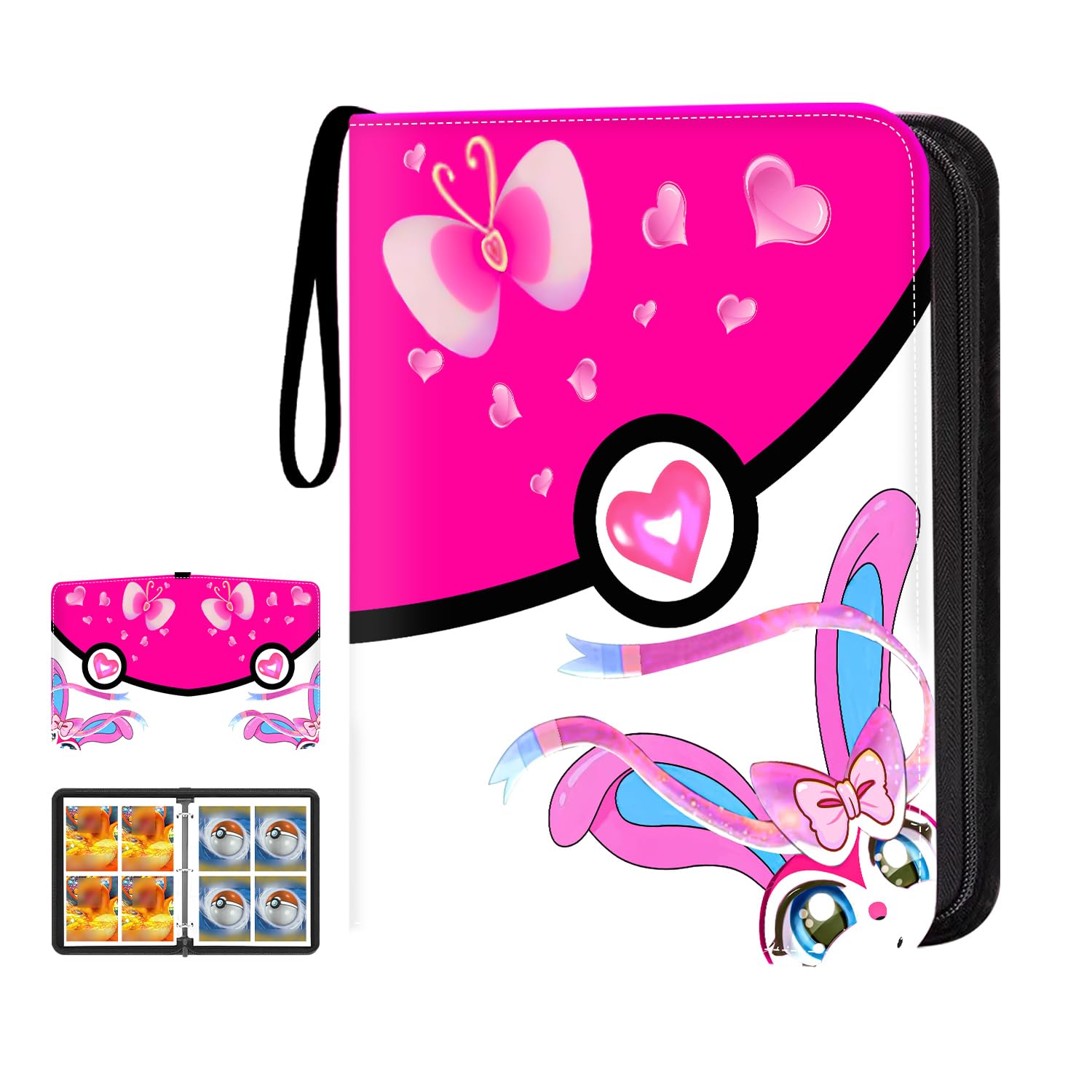 Card Binder 4-Pocket, 400 Pockets Card Holder with 50 Sleeves, Game ...