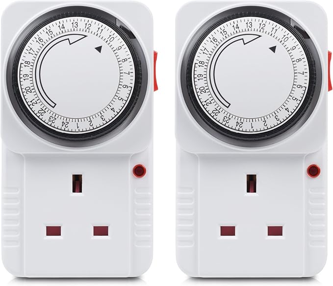 HBN 24 Hour Programmable Mechanical Timer Plug Switch, Energy Saving UK ...
