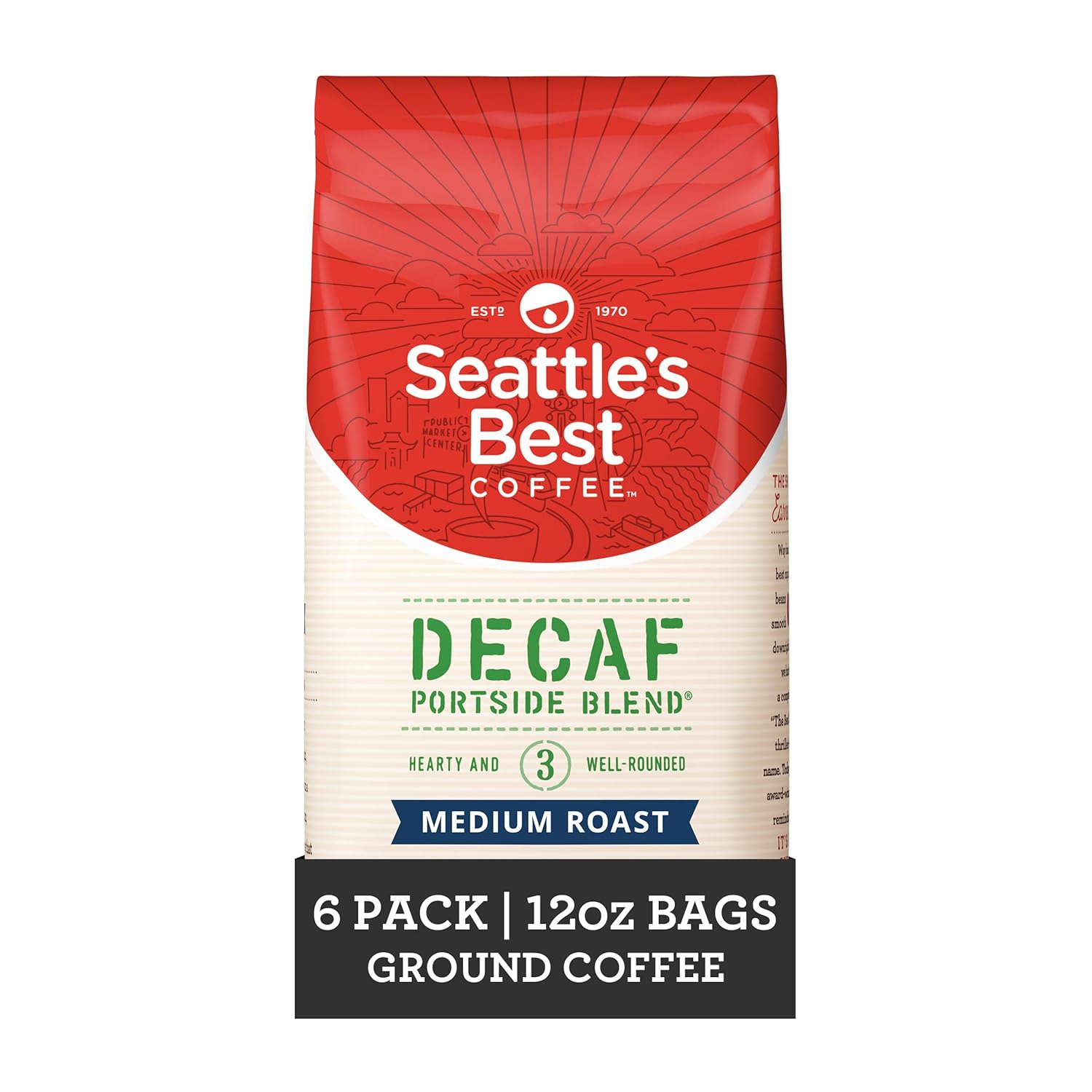 Amazon.com : Seattle's Best Coffee Decaf Portside Blend Medium Roast ...