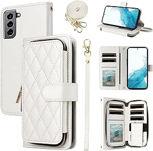 Amazon.com: Furiet Wallet Case for Samsung Galaxy S21 5G 6.2 inch with Wrist Strap, 9+ Card ...