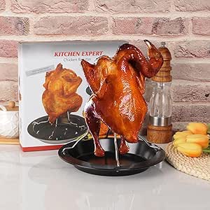 Amazon.com: YIPOKELSM Chicken Roaster Rack, Stainless Steel Beer Can ...