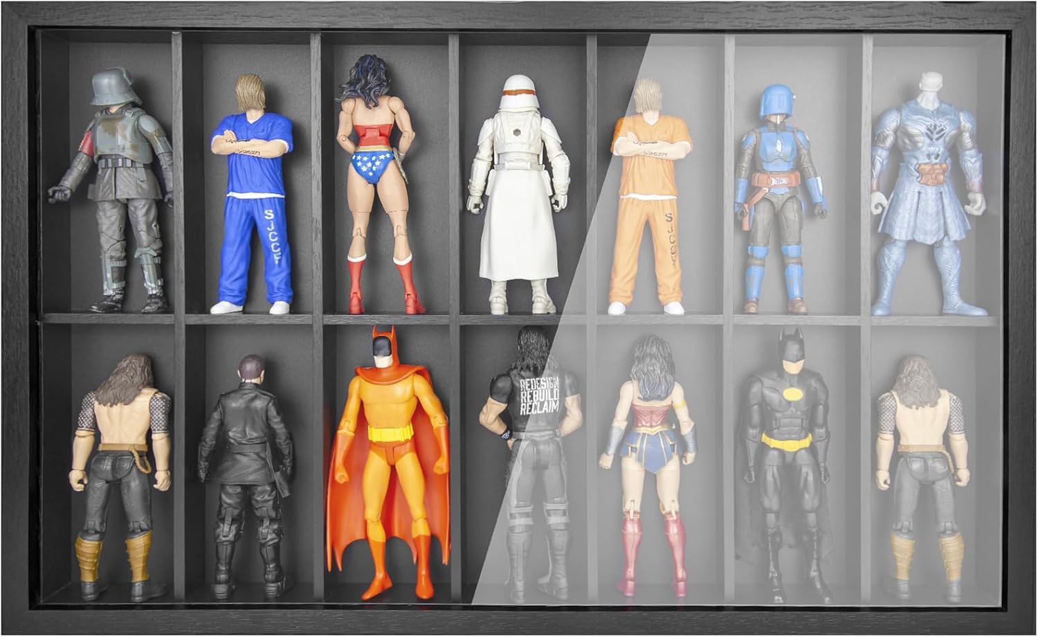 Amazon.com: NC EBCO Collectors Showcase- 14 Compartments Wooden 6 i ...