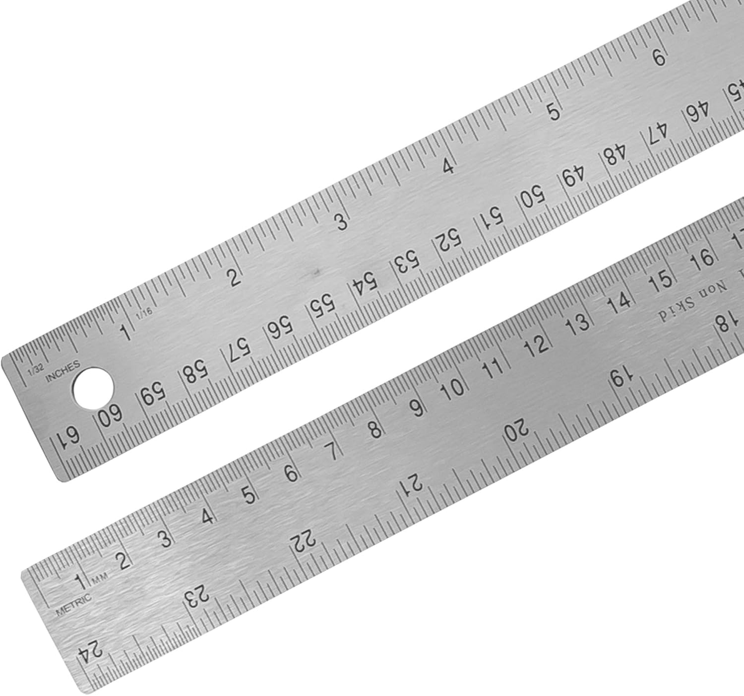 Amazon.com: Pacific Arc Stainless Steel 24 Inch Metal Ruler Non-Slip ...